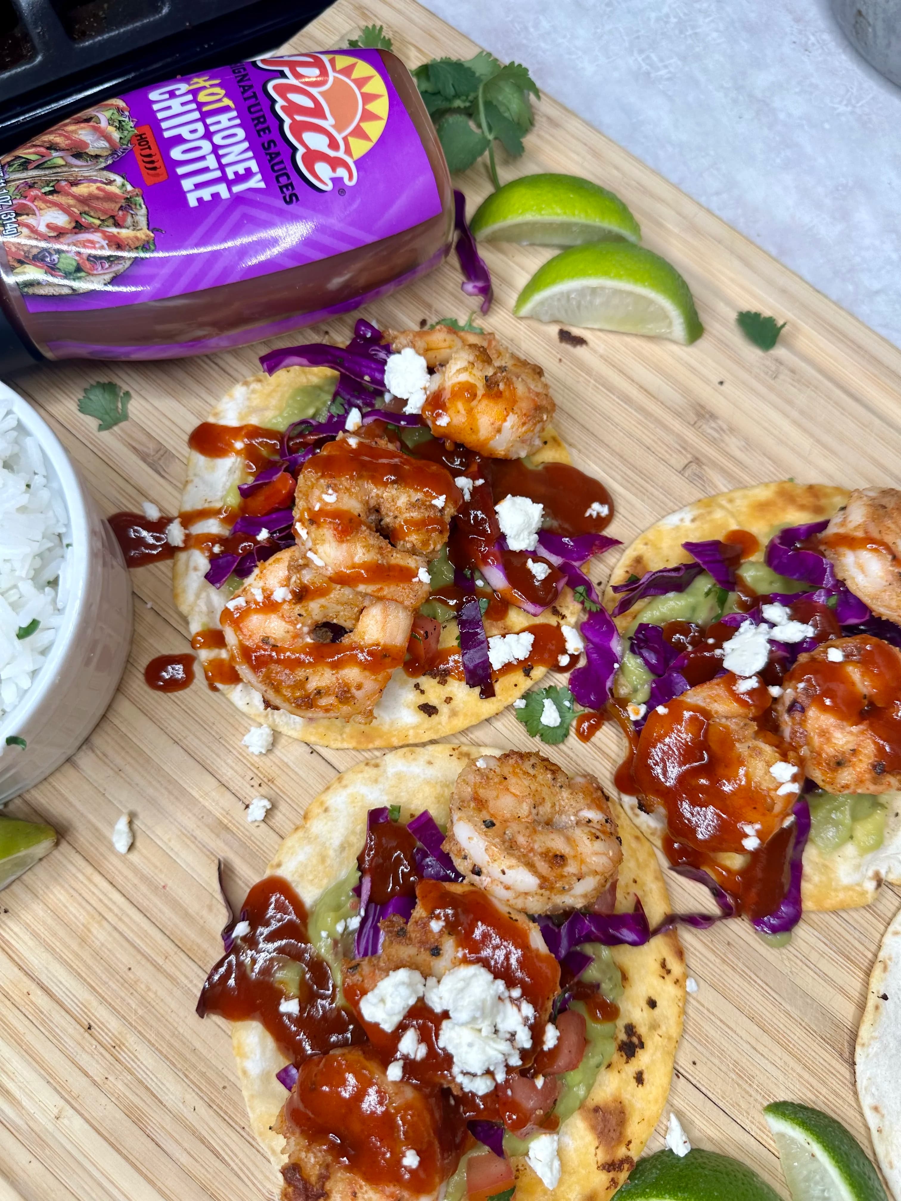 Hot Honey Chipotle Shrimp Tacos | Provecho