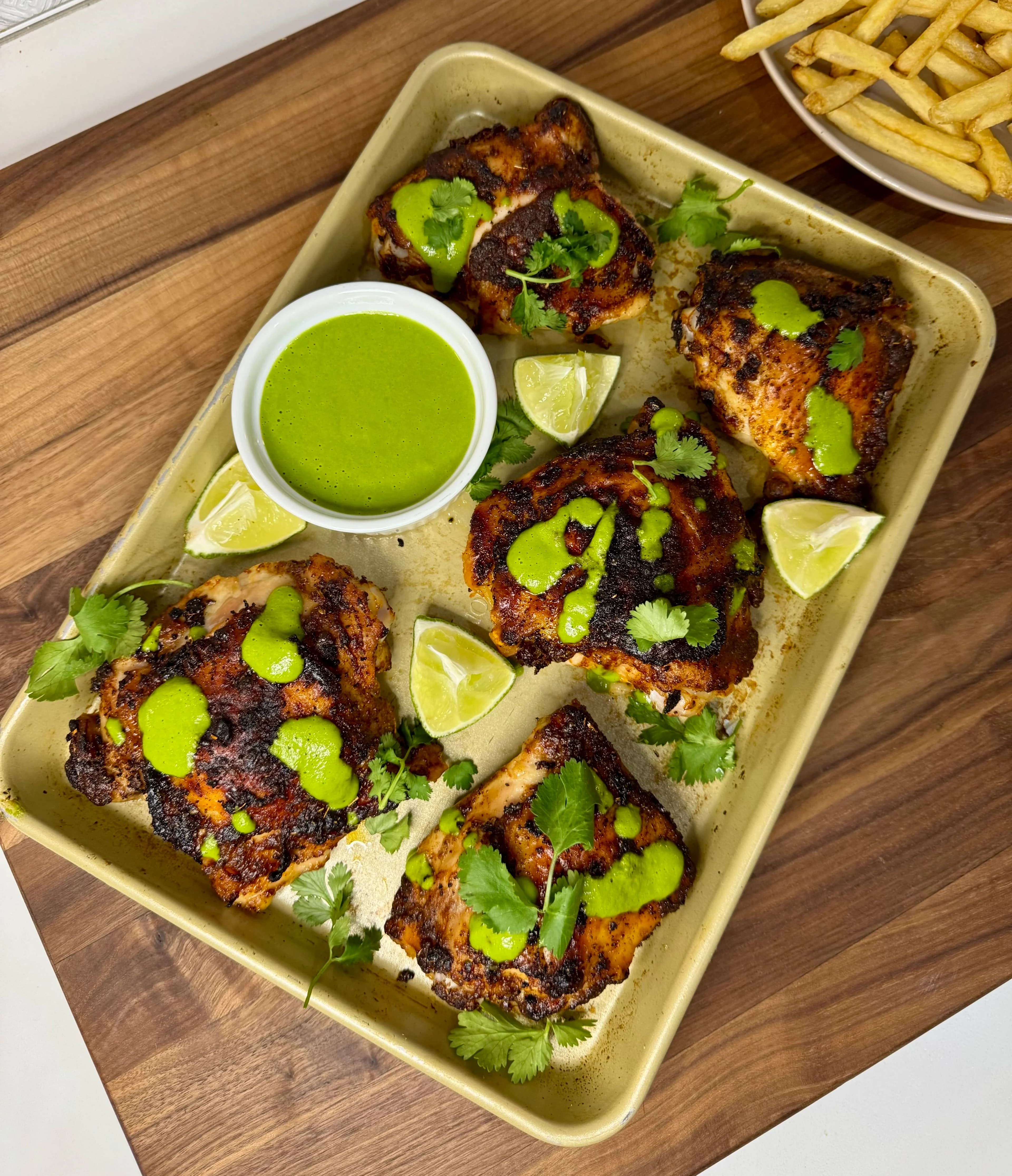 Sheet Pan Peruvian Chicken Thighs