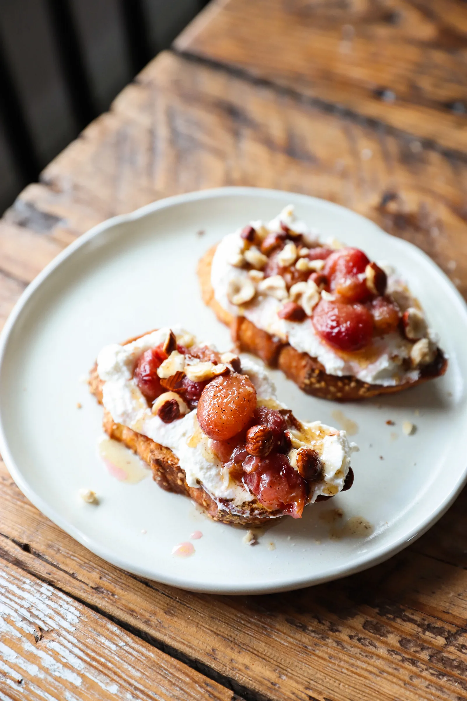 Roasted Grapes & Ricotta Toast | Provecho