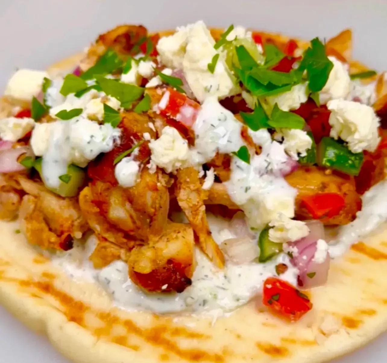 Greek Chicken Gyros on Homemade Spit
