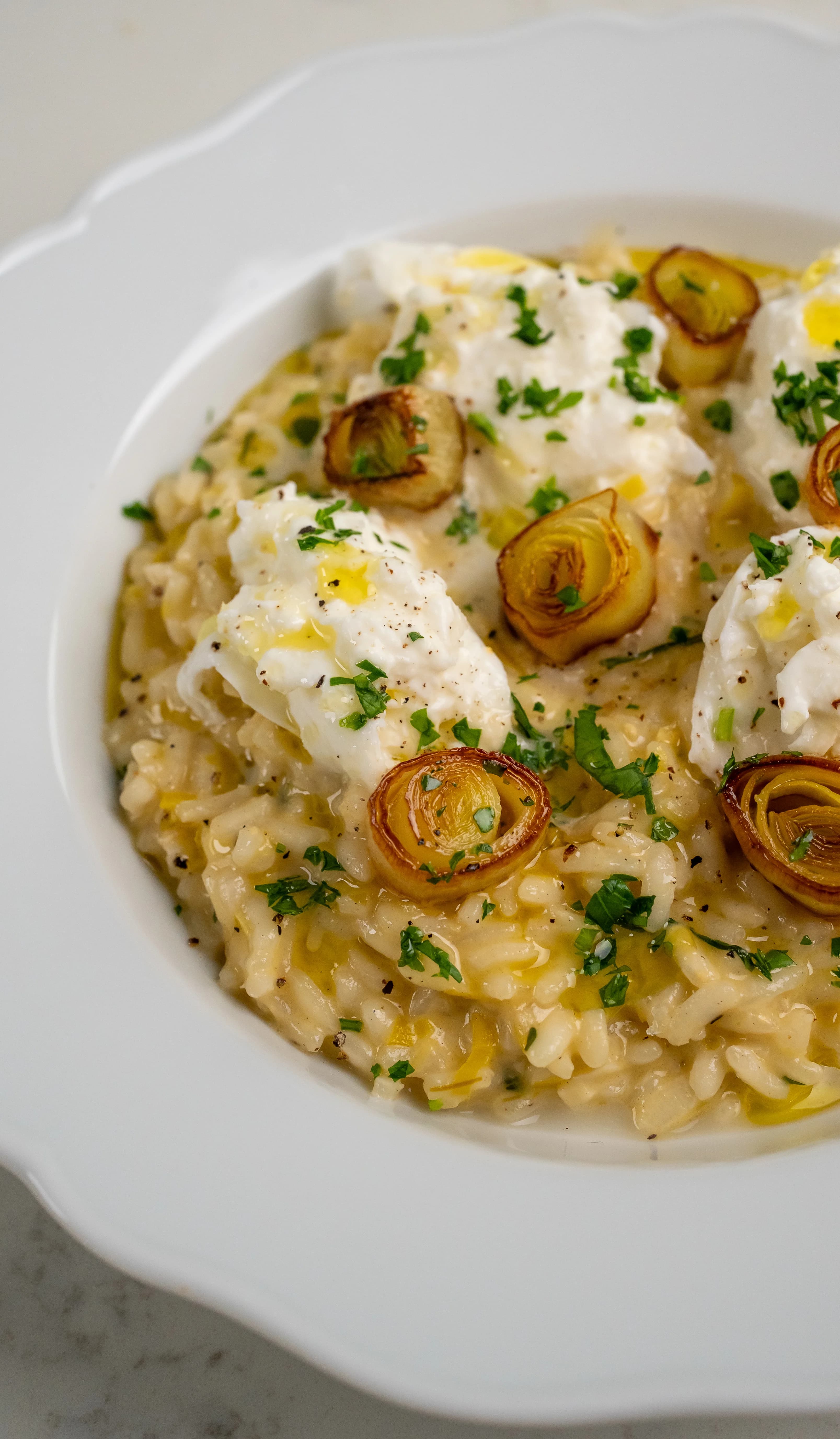 Leek & Burrata Risotto
