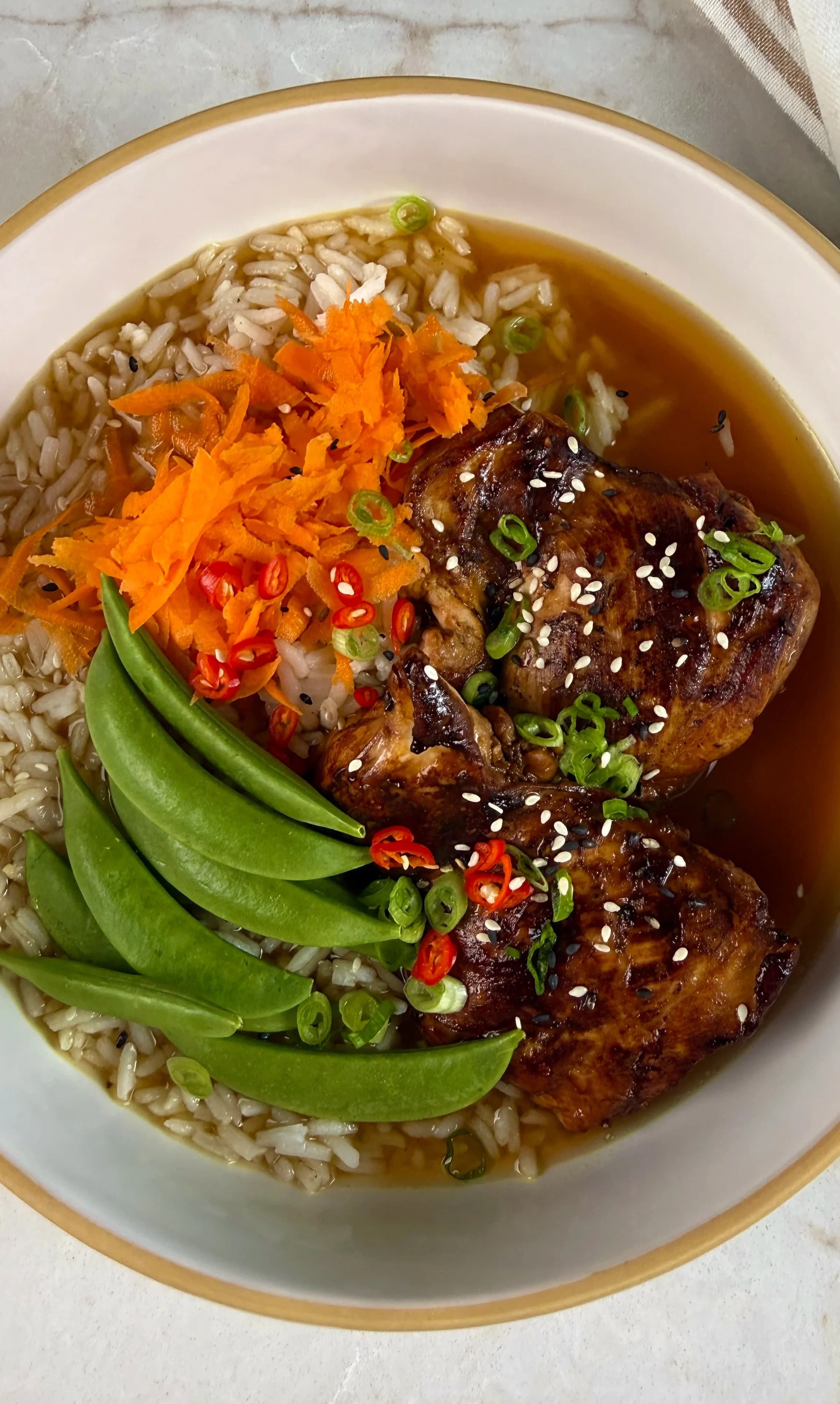 Brothy Honey Miso Chicken & Rice | Provecho